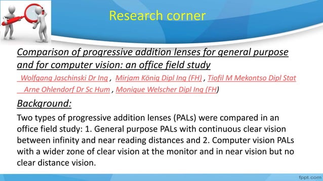 Real computer lens design and applications.. | PPTX
