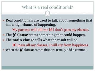Real conditionals | PPT
