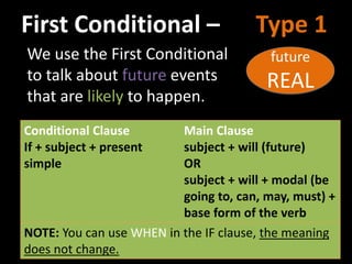 Real conditional type 1 | PPT