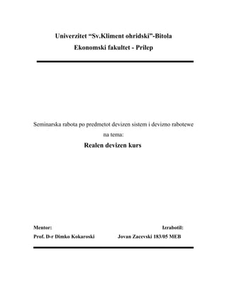 Realen devizen kurs mak | DOC