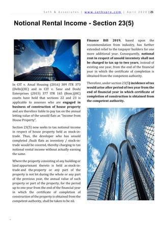 Real estate - Income tax implications | PDF