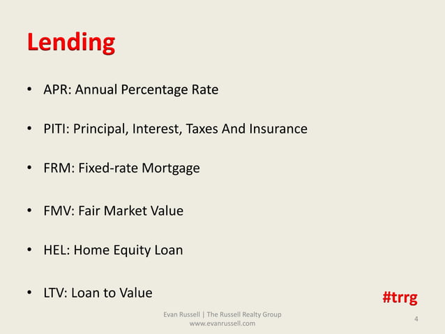 Real Estate Abbreviations | PPTX | Home Financing | Personal Debt