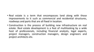 REAL ESTATE AND INFRASTRUCTURE DEVELOPMENT LAWS.pptx | Real Estate ...