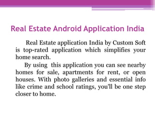 Real estate android application india | PPT