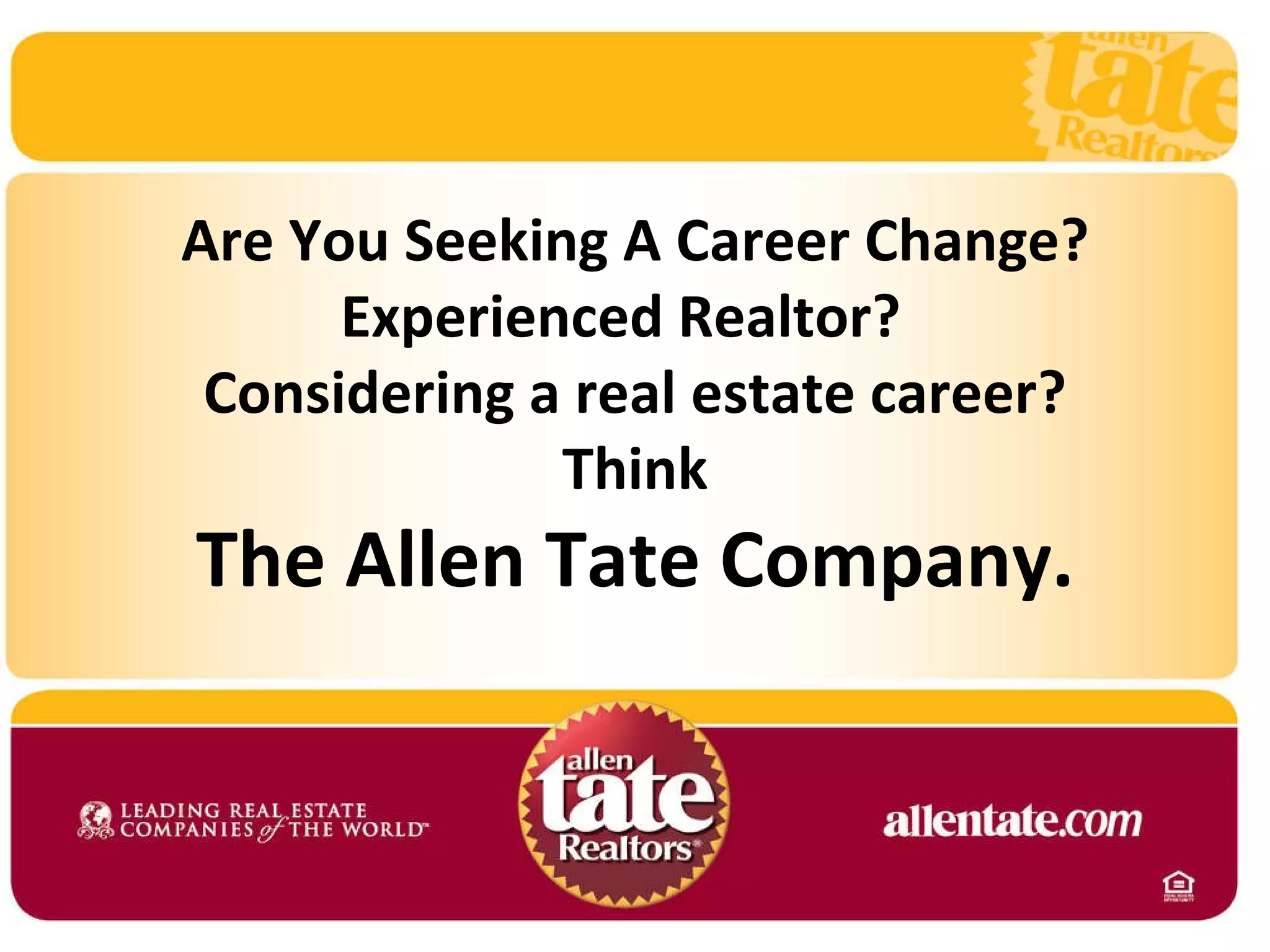 Real Estate Career Presentation | PPT