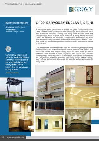 Real Estate Construction Company in south Delhi - Grovy India Limited | PDF