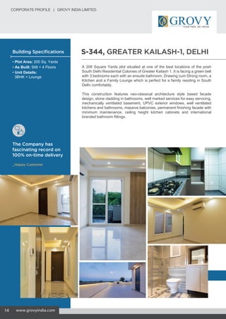 Real Estate Construction Company in south Delhi - Grovy India Limited | PDF
