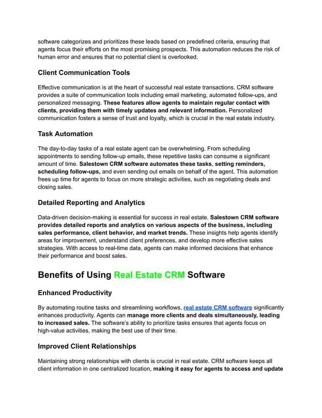 Real Estate CRM Software for Accelerated Sales | PDF