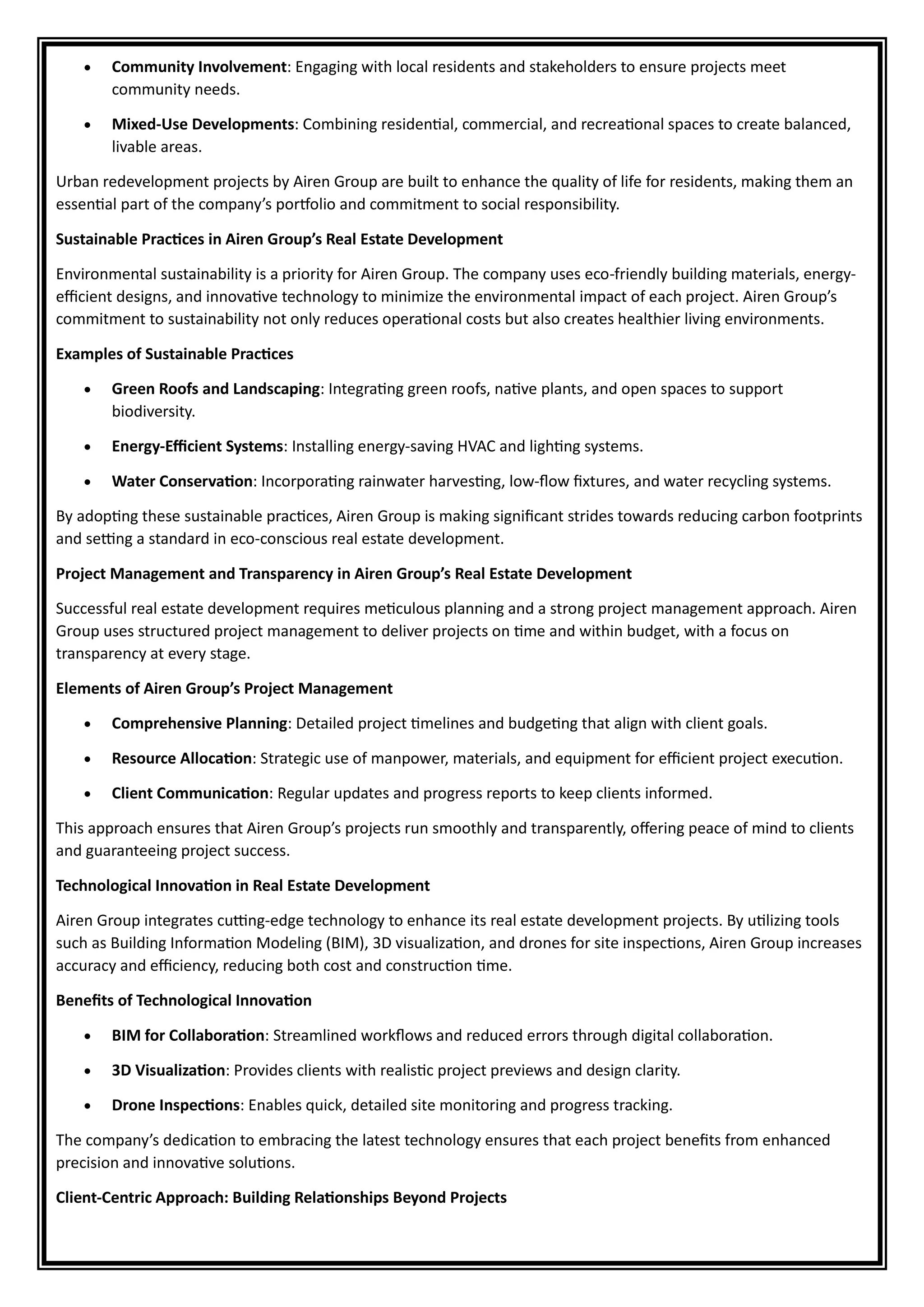 Real Estate Development: Airen Group’s Vision and Expertise in Transforming Spaces | PDF