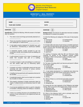 Real Estate Economics Worktext | PDF