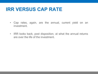 Real Estate Investing 101: Financial Analysis | PPTX