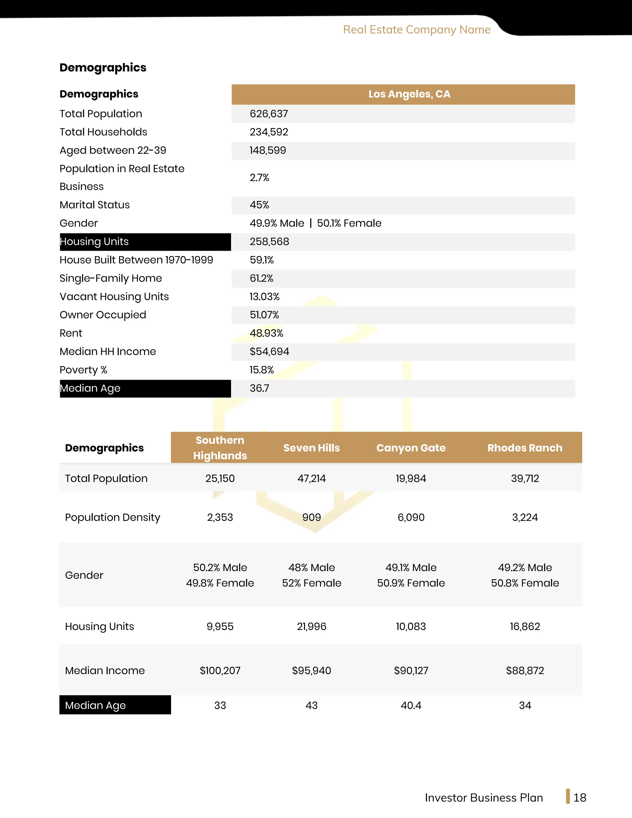 REAL ESTATE | Investor Business Plan (Sample)) | PDF