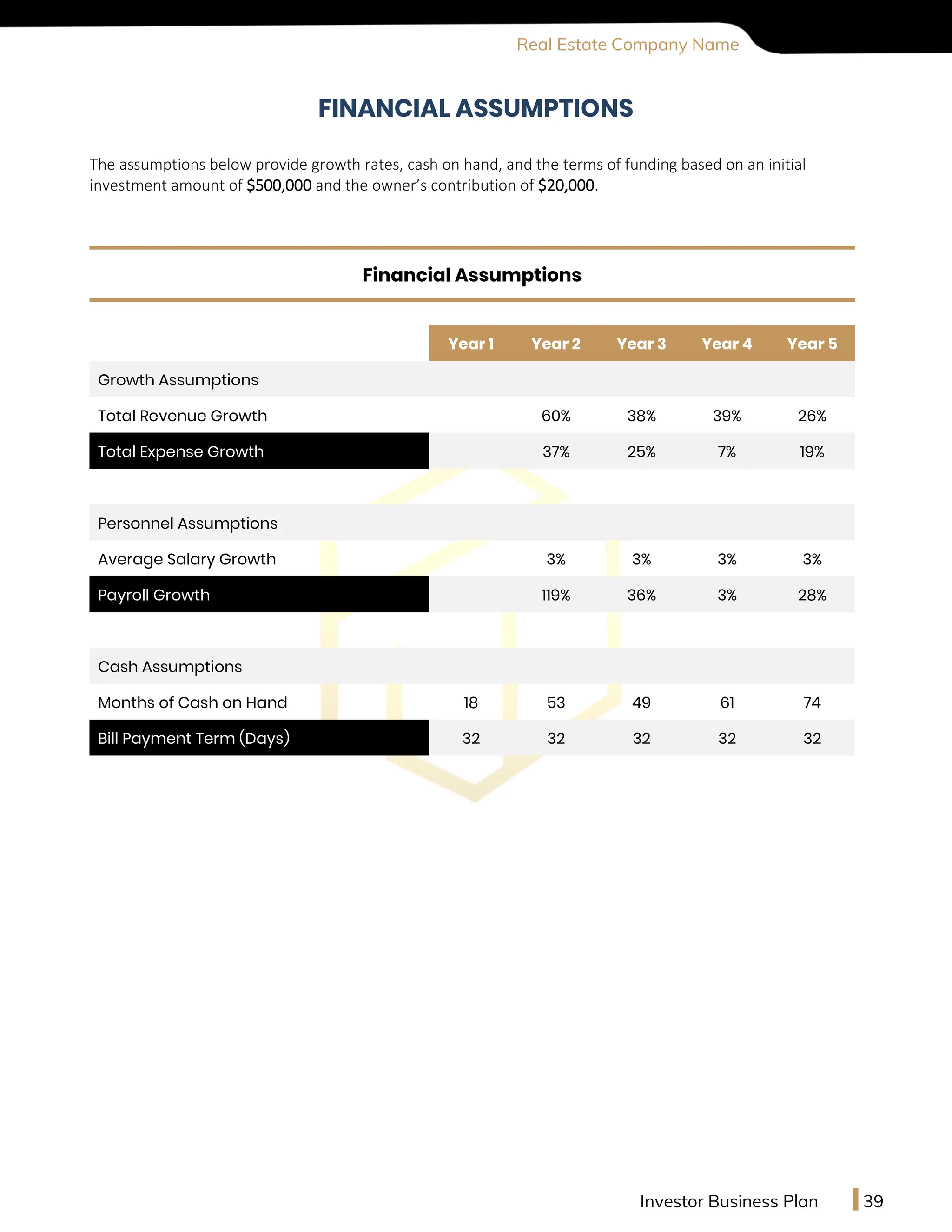 REAL ESTATE | Investor Business Plan (Sample)) | PDF