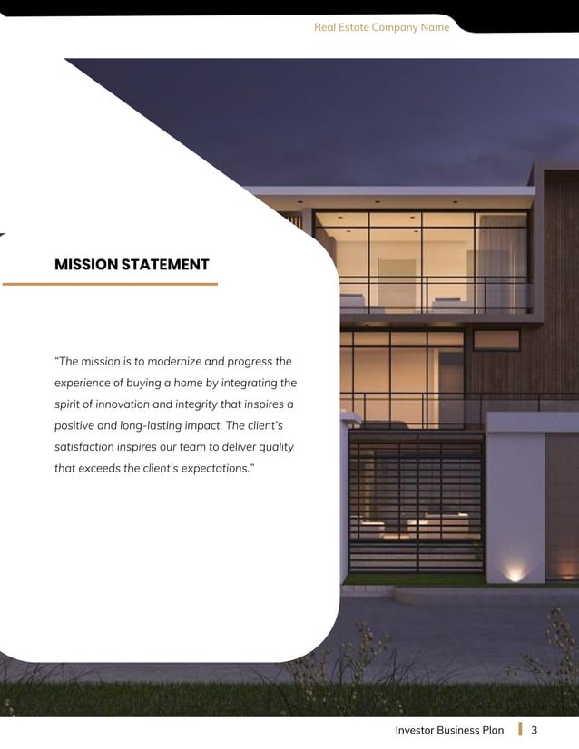 REAL ESTATE | Investor Business Plan (Sample)) | PDF