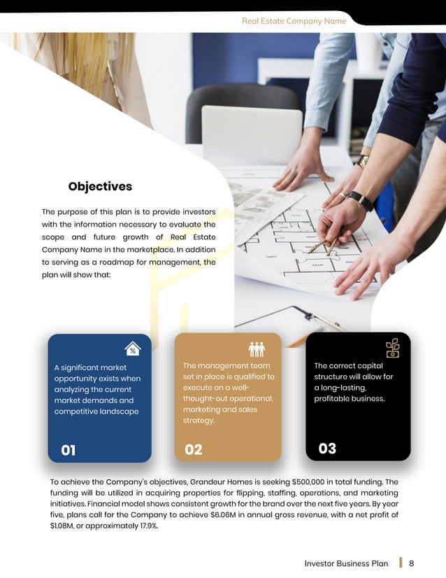 REAL ESTATE | Investor Business Plan (Sample)) | PDF