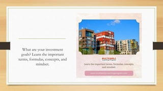 Real estate investment goals | PPT