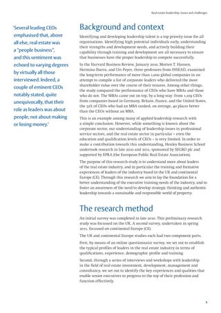 Real estate leadership issues and challenges | PDF