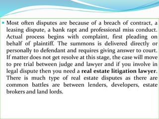 Real estate litigation lawyer | PDF