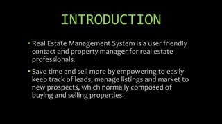 UML Diagrams for Real estate management system | PPTX