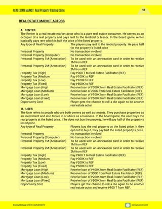 Real Estate Market Game | PDF
