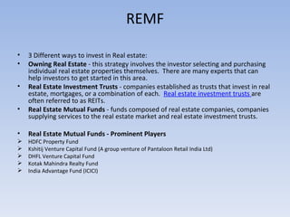 Real Estate Mutual Fund | PPT