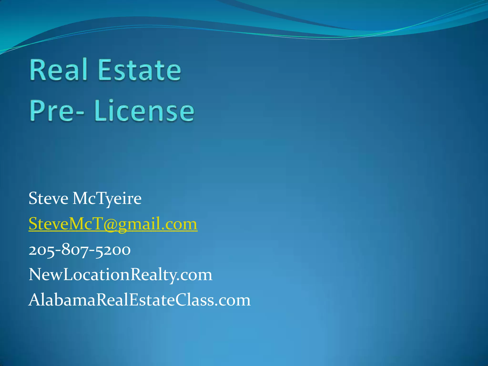 Real estate pre license | PPTX