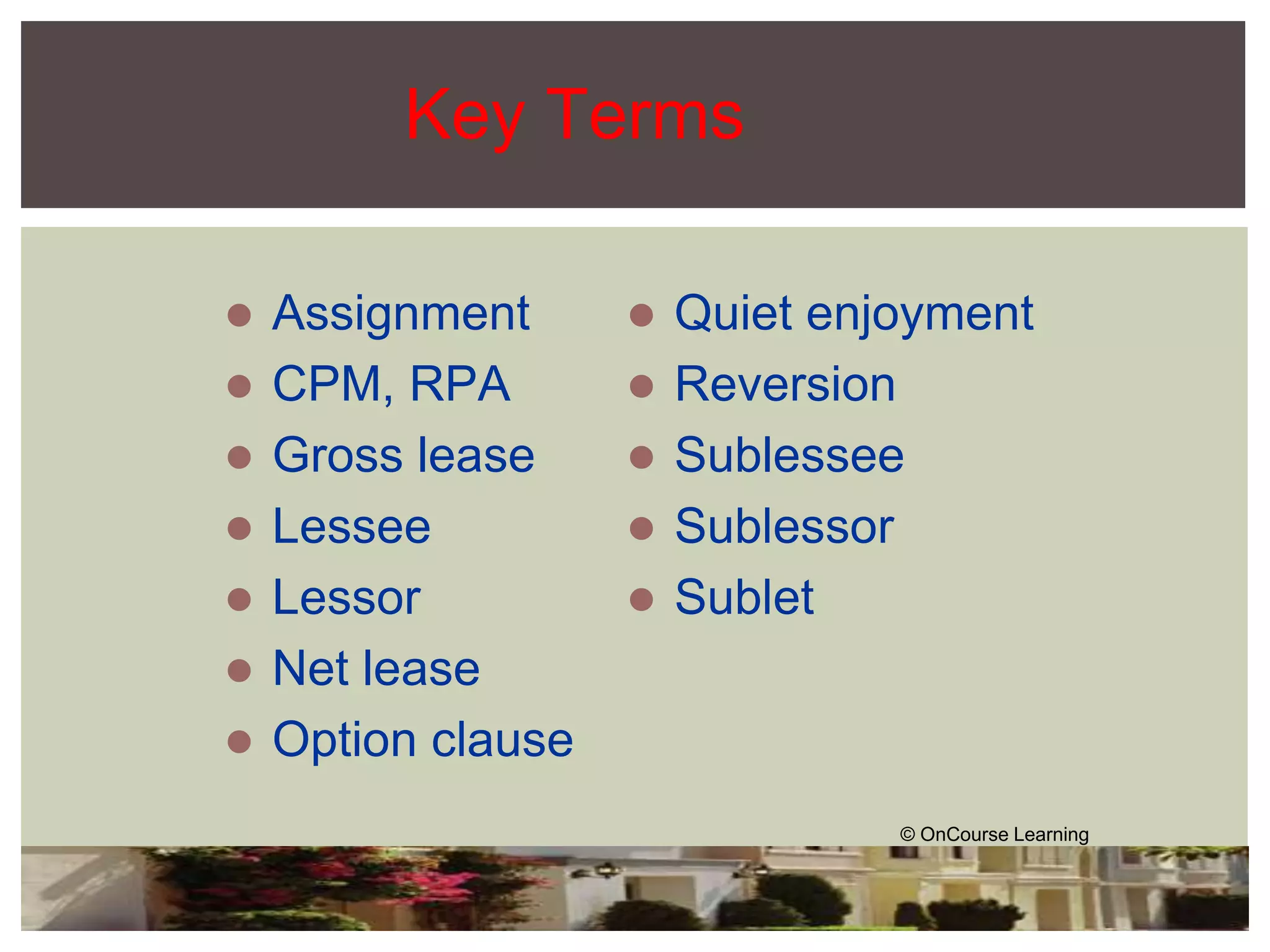 Real estate principles_powerpoint_for_chapter_17 | PPTX