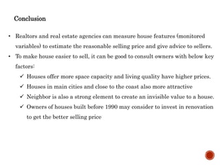 Real estate regression model King County | PPTX