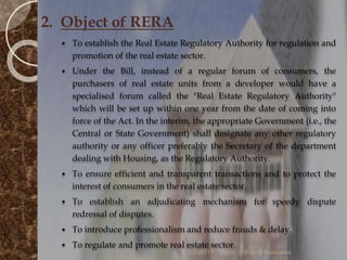 Real Estate (Regulation and Development) Act 2016 | PPTX