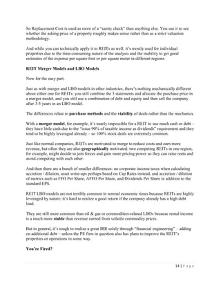 Real Estate & REIT Modeling from A to Z: Got Property? | DOCX