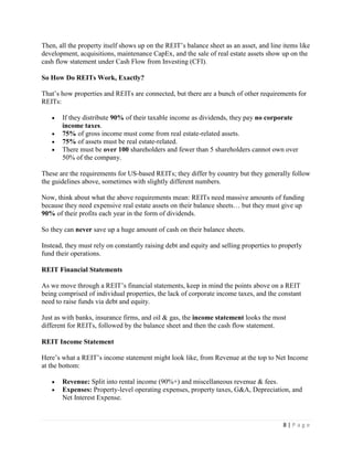 Real Estate & REIT Modeling from A to Z: Got Property? | DOCX
