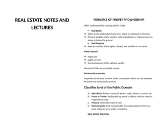 BS REAL-ESTATE MANAGEMENT STUDENTS' NOTES | DOCX