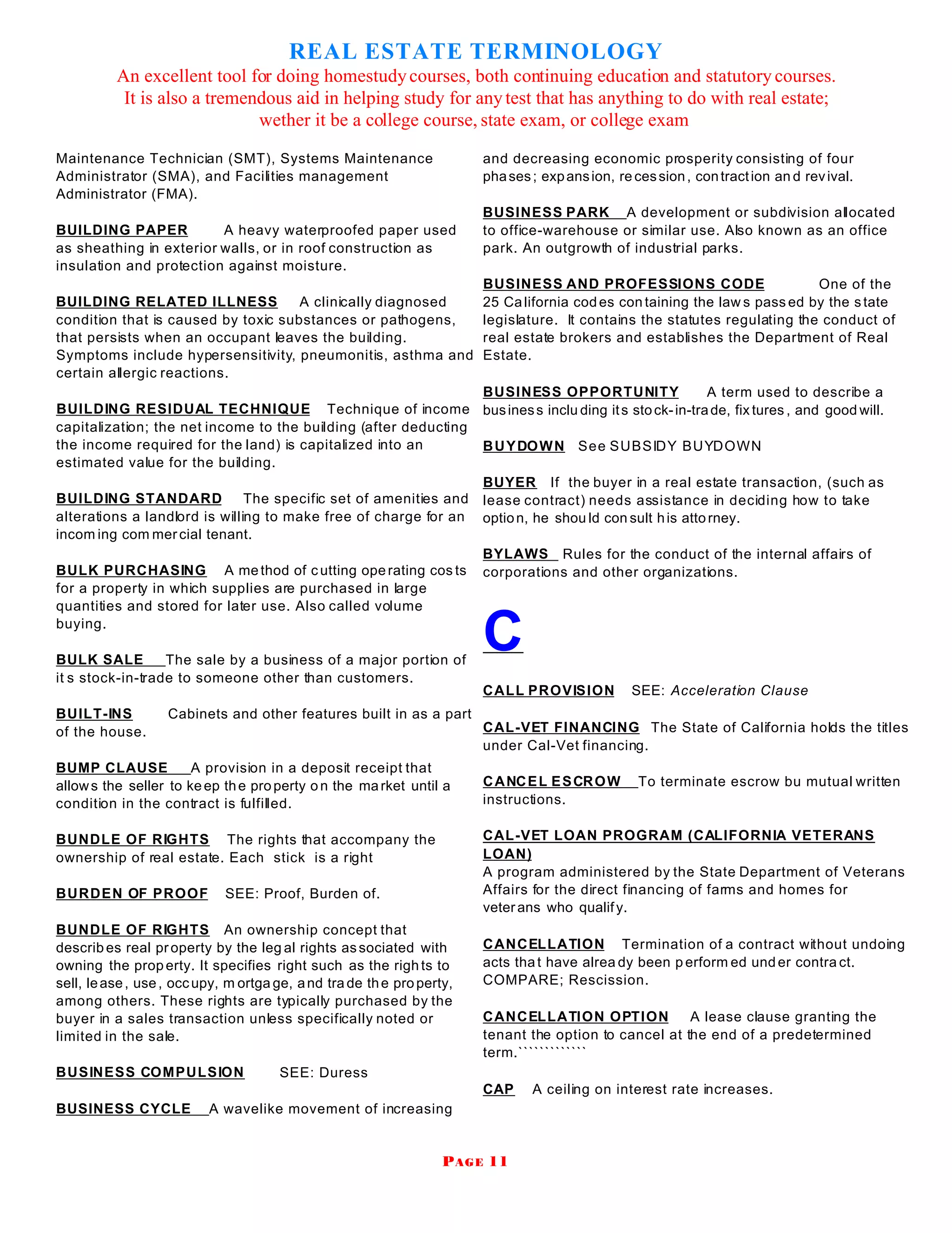 Real estate terms | PDF