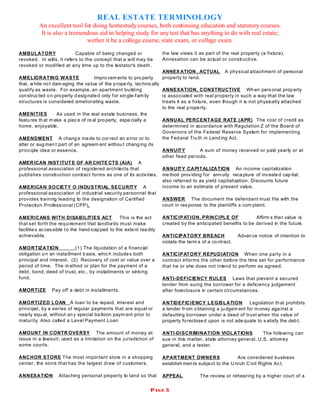 Real estate terms | PDF