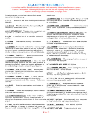 Real estate terms | PDF