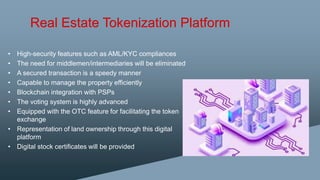 Real Estate Tokenization Company - Coin Developer India | PPT