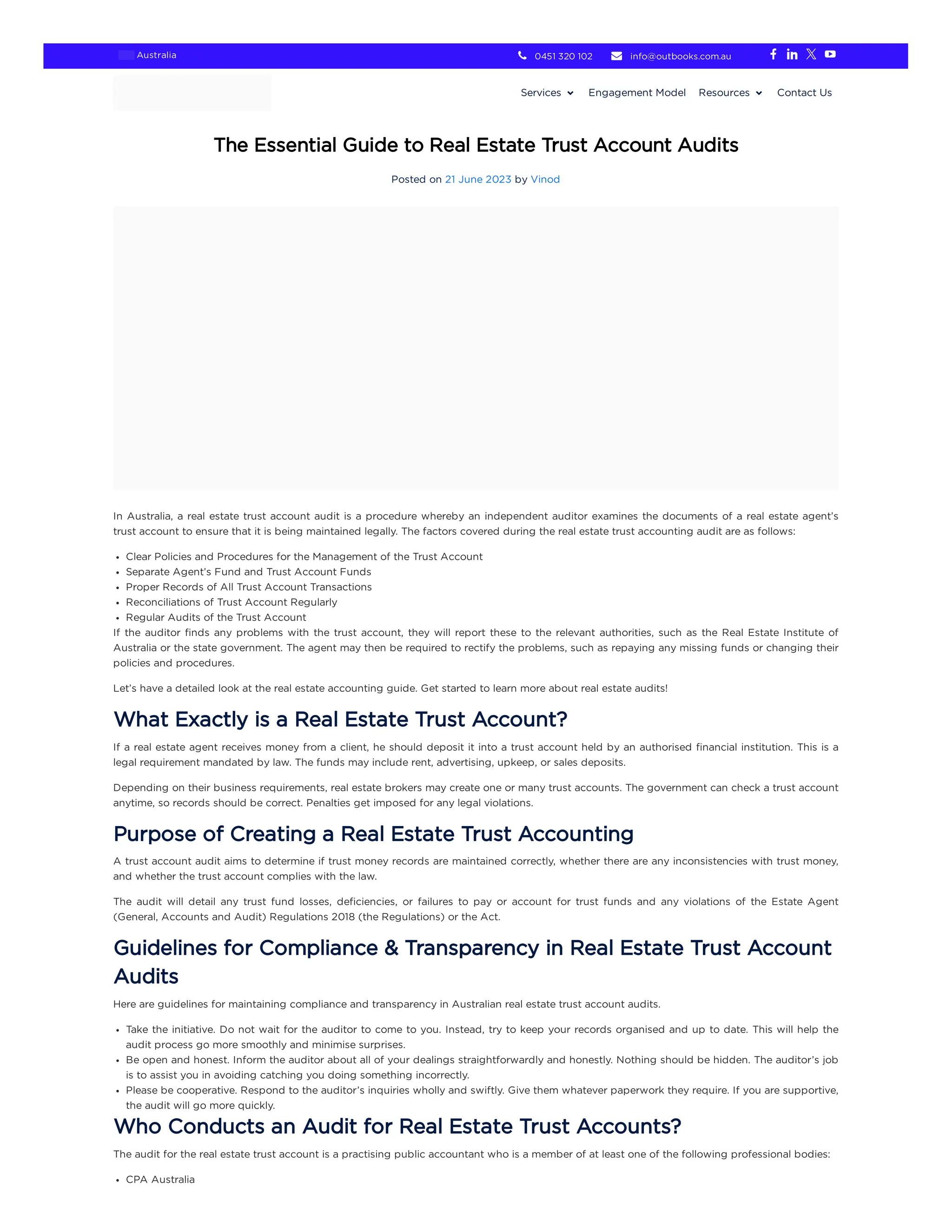 Real Estate Trust Account Audits Guide By Outbooks.pdf