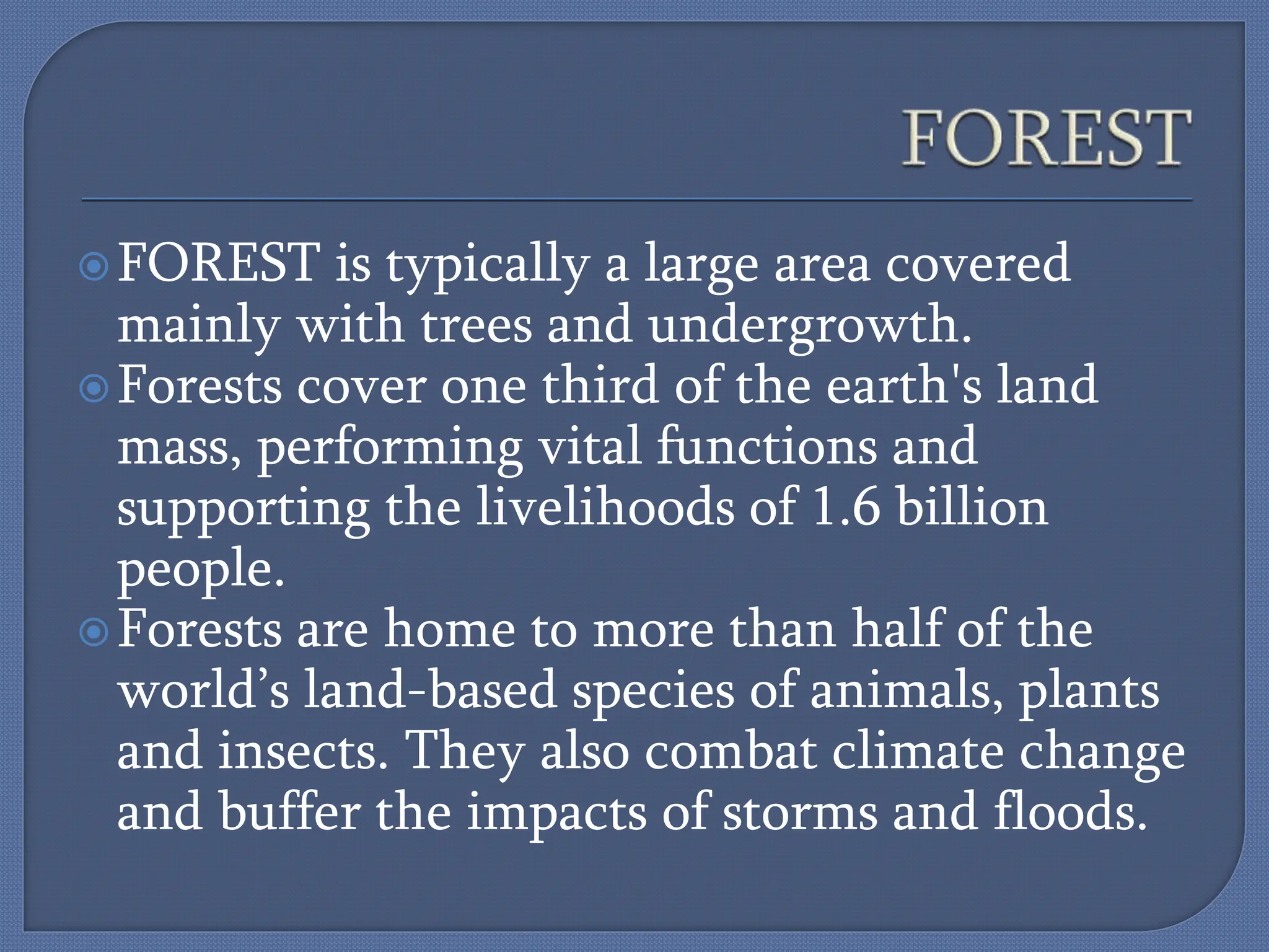 The Forest Ecosystem and its Classification | PPTX