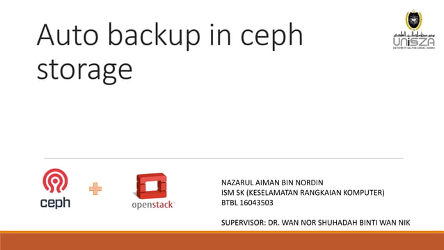Automatic Backup in Ceph | PPTX