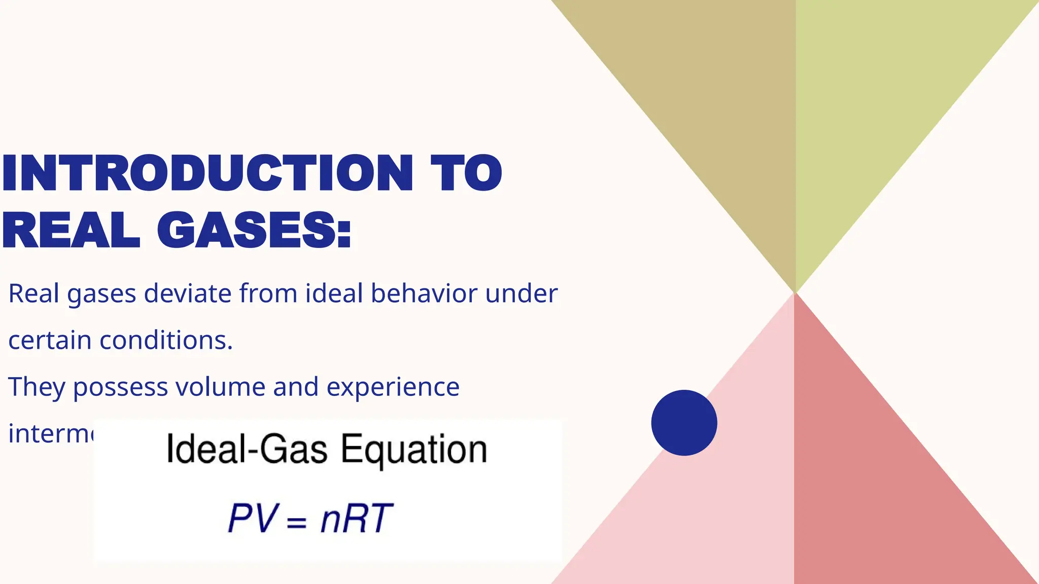 Real gas and van der waal equation ppt.pptx