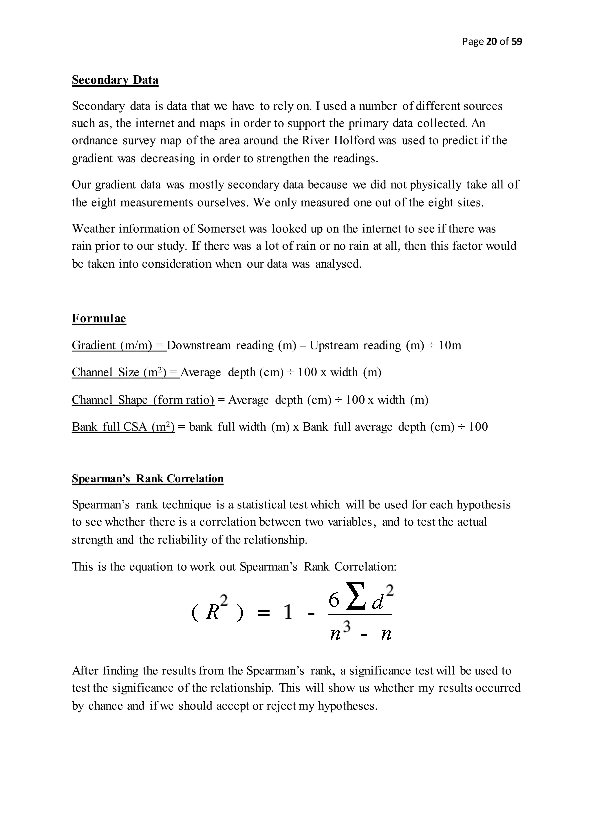 A* full marks GCSE geography coursework (rivers) | DOCX