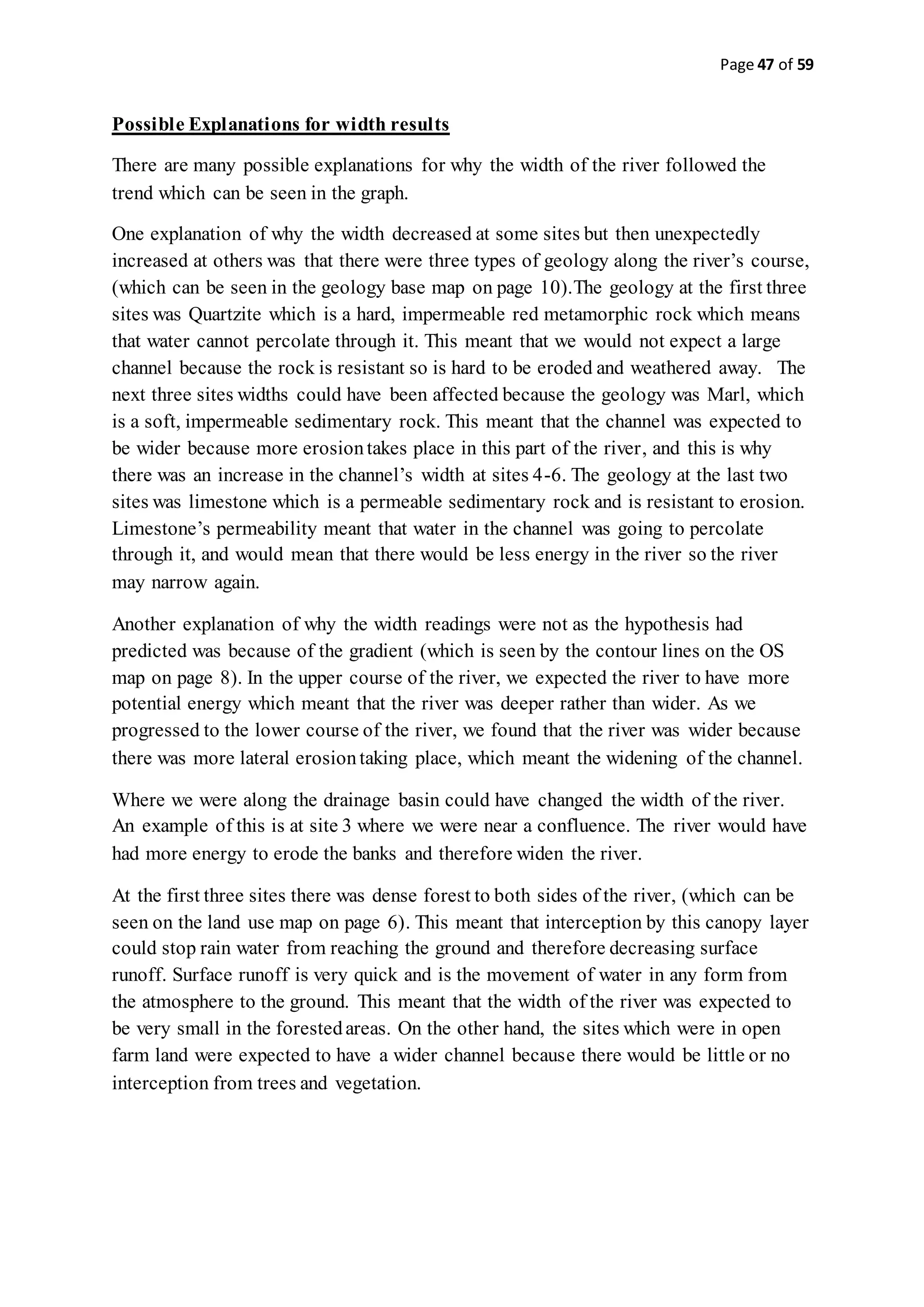 A* full marks GCSE geography coursework (rivers) | DOCX