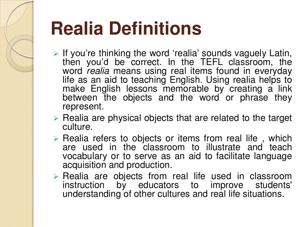Realia