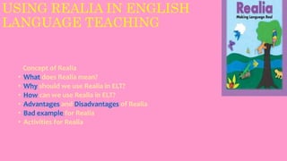 Realia | PPTX