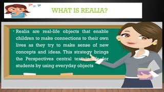 Realia-Model.pptx Presentation sample lang | PPTX | Educational ...