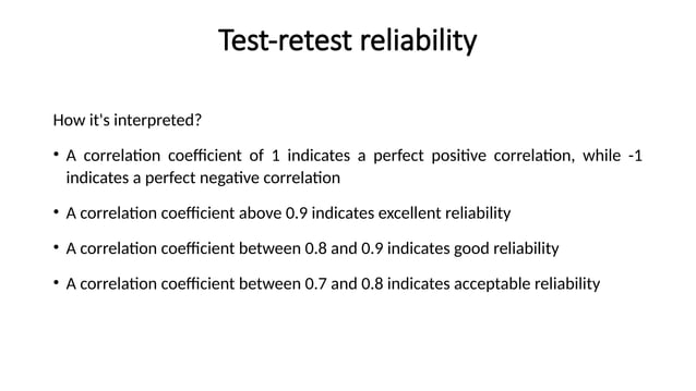 RESEARCH METHODOLOGY - TYPES OF RELIABILITY | PPTX