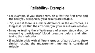 RESEARCH METHODOLOGY - REALIABILITY vs VALIDITY | PPT