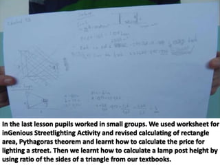 Realialization of the street lighting activities for primary school | PDF