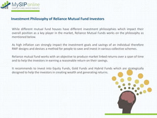 Why to Invest in Reliance Mutual Funds? | PPT