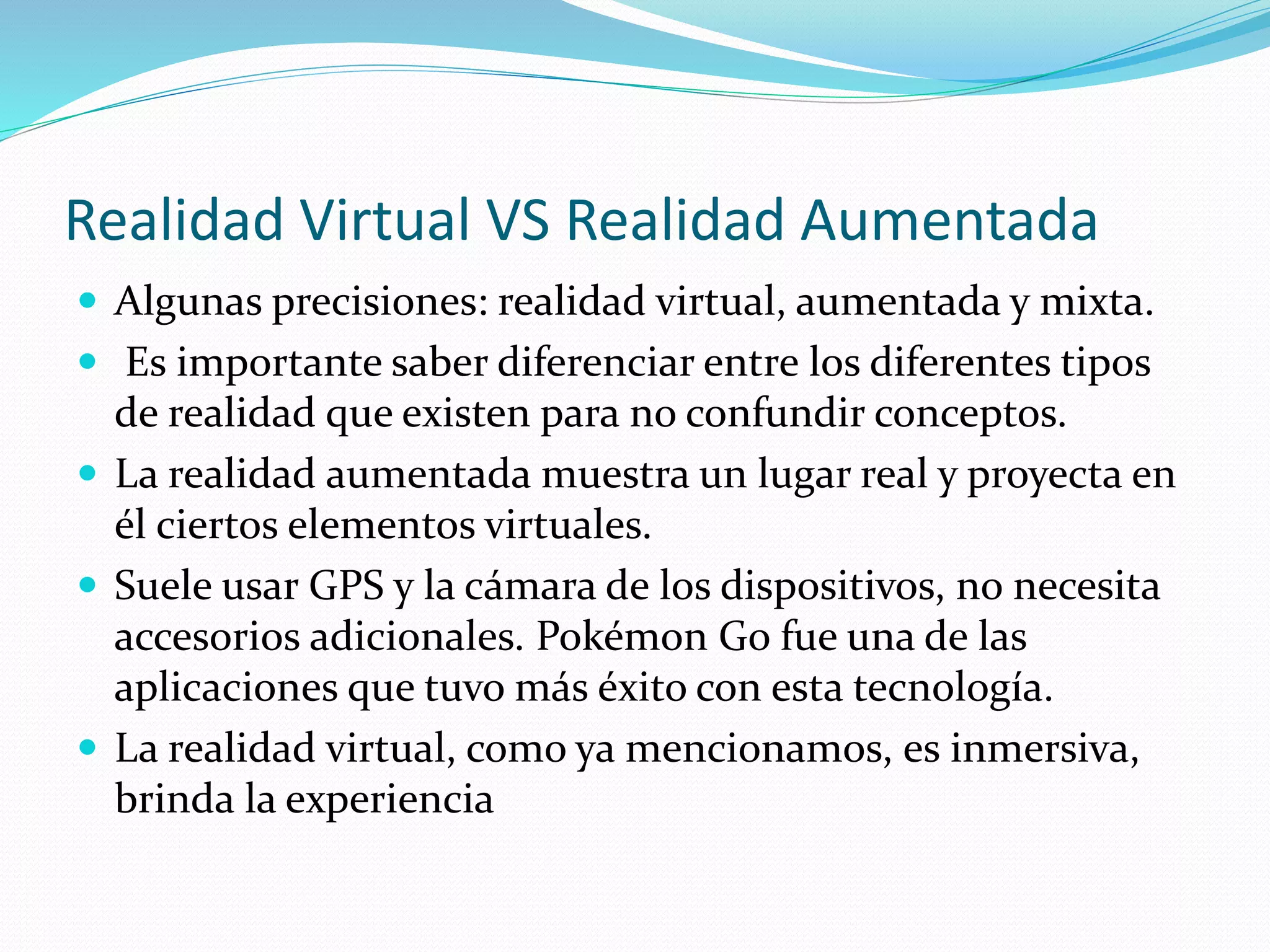 Realidad aumentada vs realidad virtual | PPT